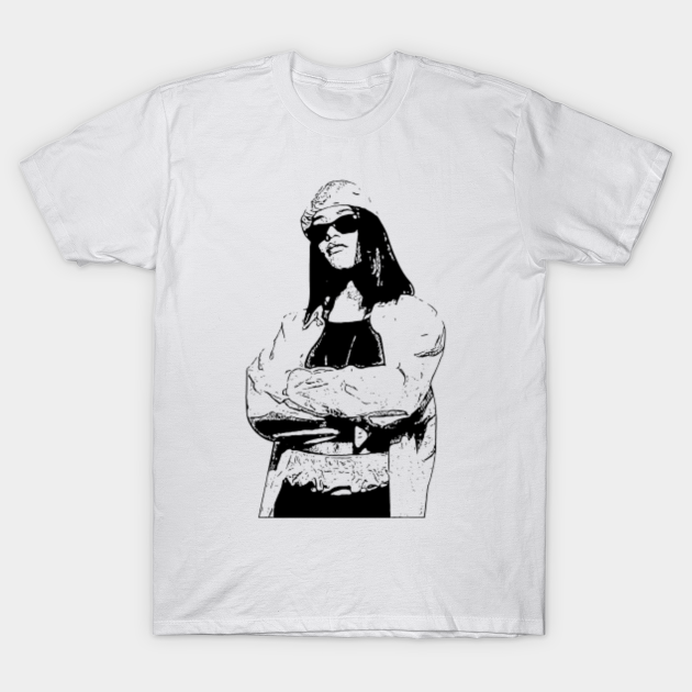 Vintage Aaliyah 90s Stencil Aaliyah T Shirt Teepublic